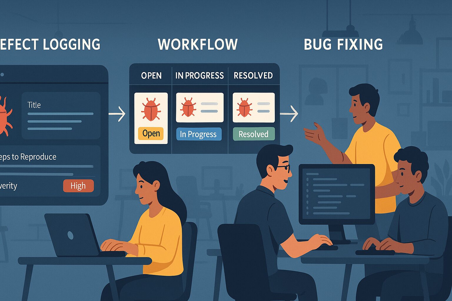 راهنمای جامع ردیابی باگ: فرآیند ثبت، پیگیری و مدیریت موثر خطاها - تست ...